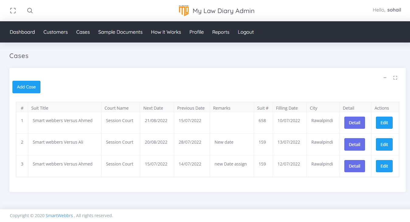 Lawyer E Diary for lawyers in Islamabad & Rawalpindi - My Law Diary